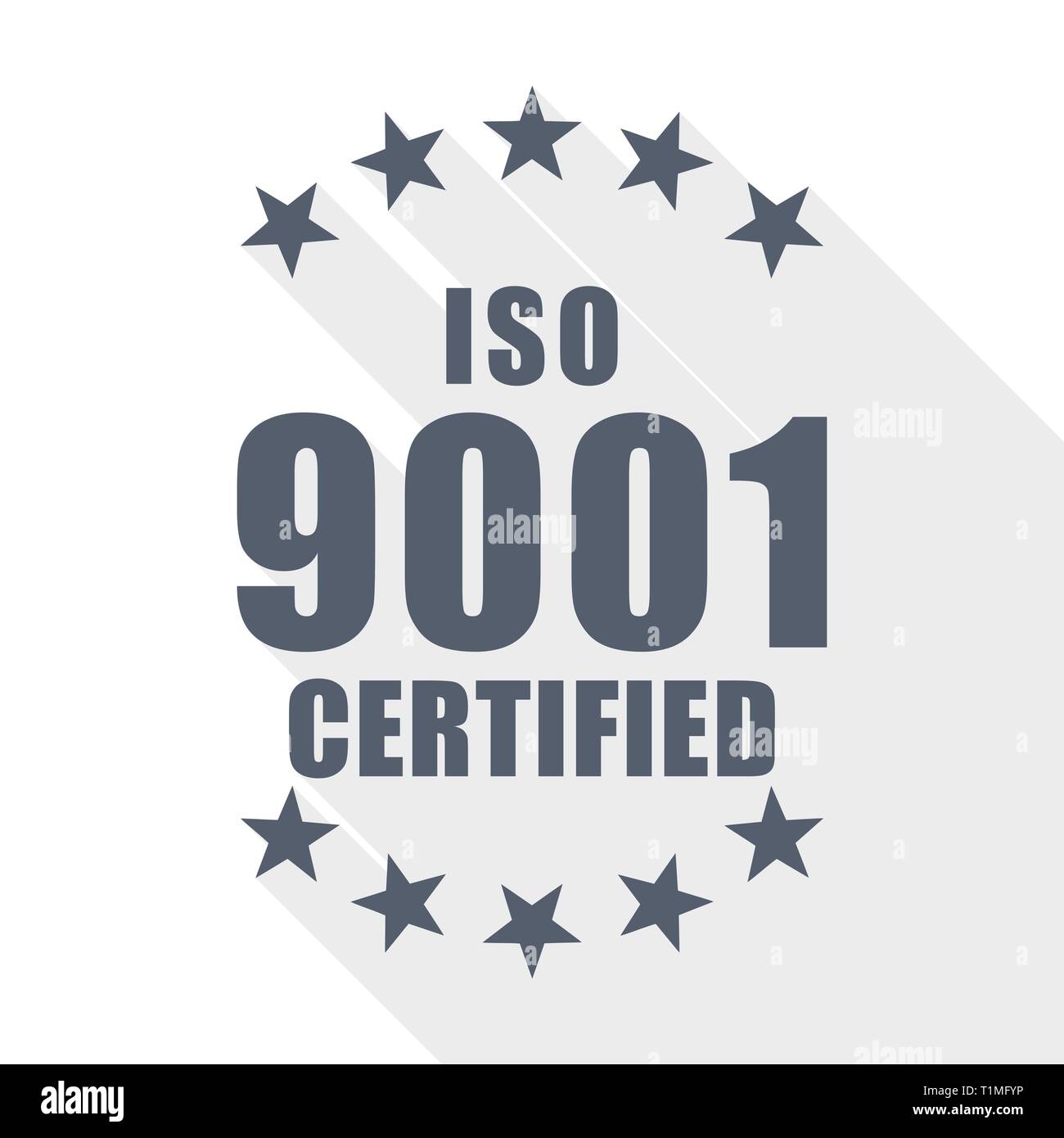 Iso 9001 icon vector vectors hi-res stock photography and images - Alamy