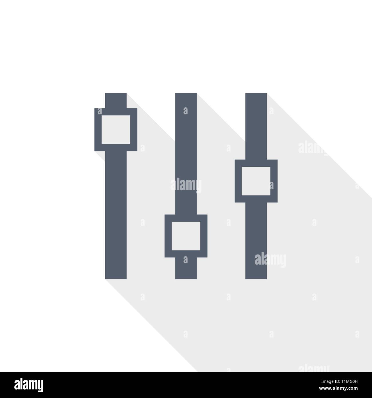 Slider, media control icon, vector illustration Stock Vector Image ...