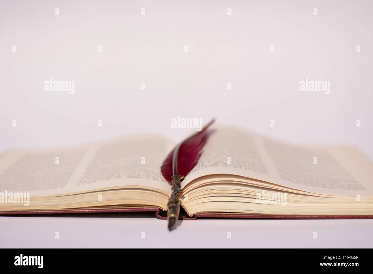 an ancient open book Stock Photo - Alamy