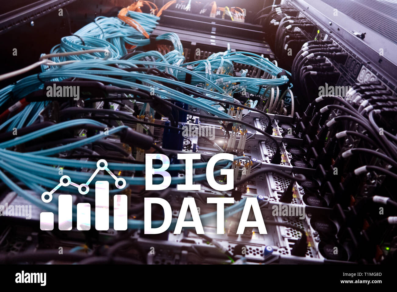 Big data analysing server. Internet and technology Stock Photo - Alamy