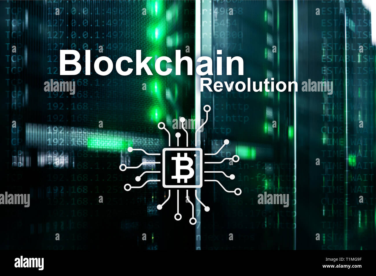Blockchain revolution, innovation technology in modern business Stock ...