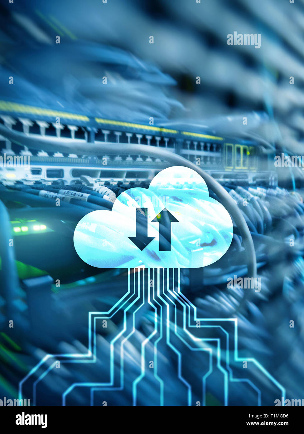 CLoud server and computing, data storage and processing. Internet and ...