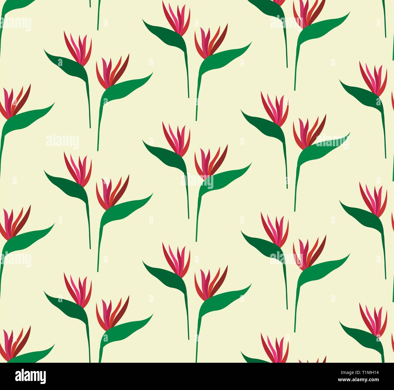 Leaves semless pattern. Tropical, flowers background. Green grass ...