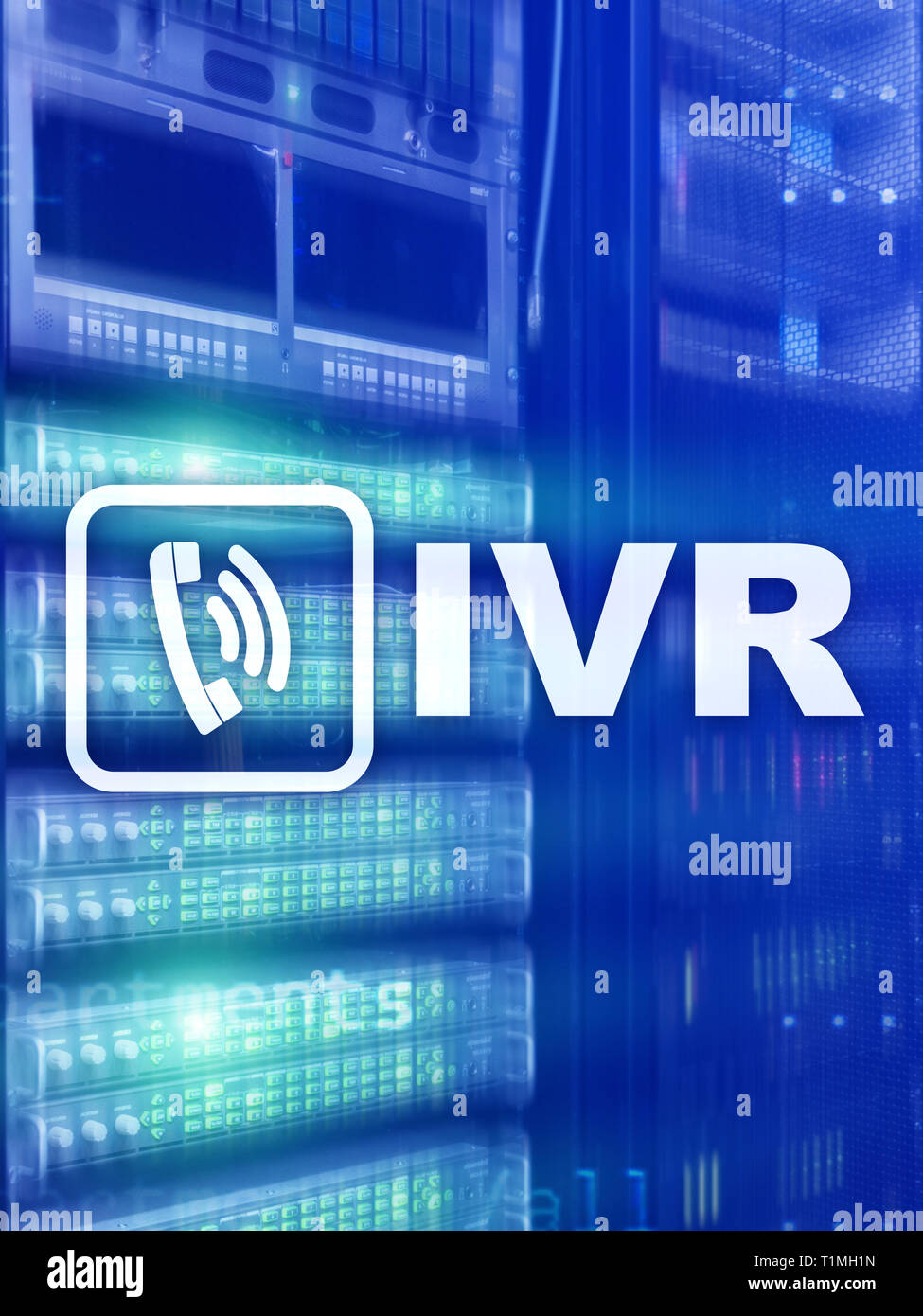 Ivr Interactive Voice Response Communication Concept Server Room Stock