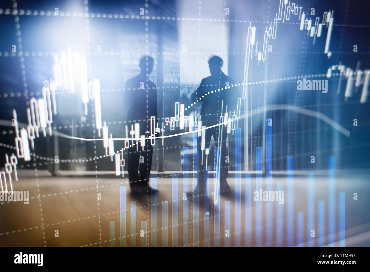 Forex trading, Financial market, Investment concept on business center ...