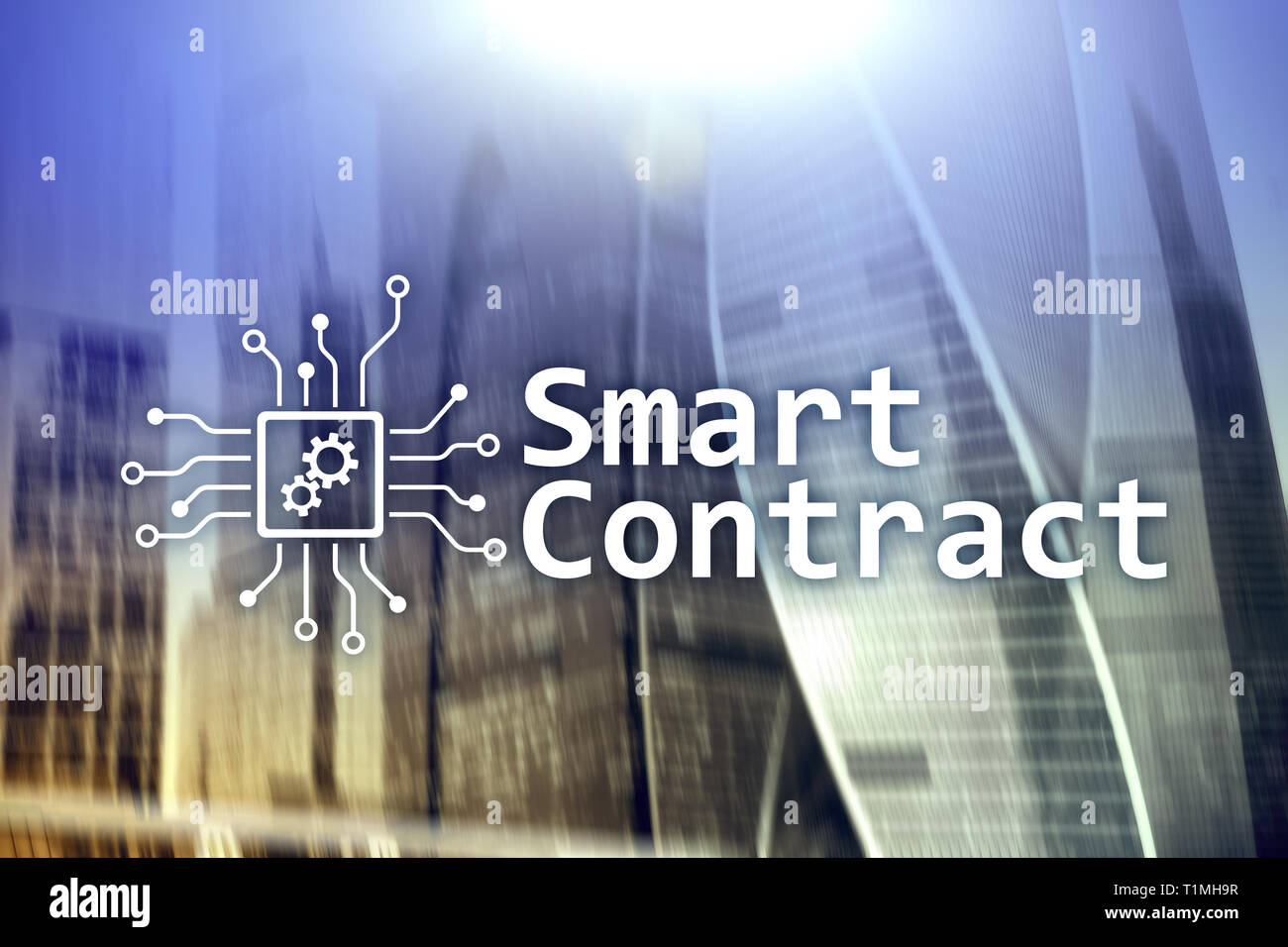 Smart contract, blockchain technology in business, finance hi-tech ...
