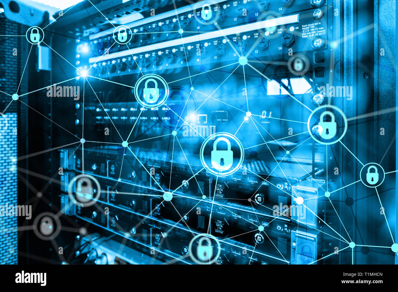 Cyber security, information privacy, data protection concept on modern ...