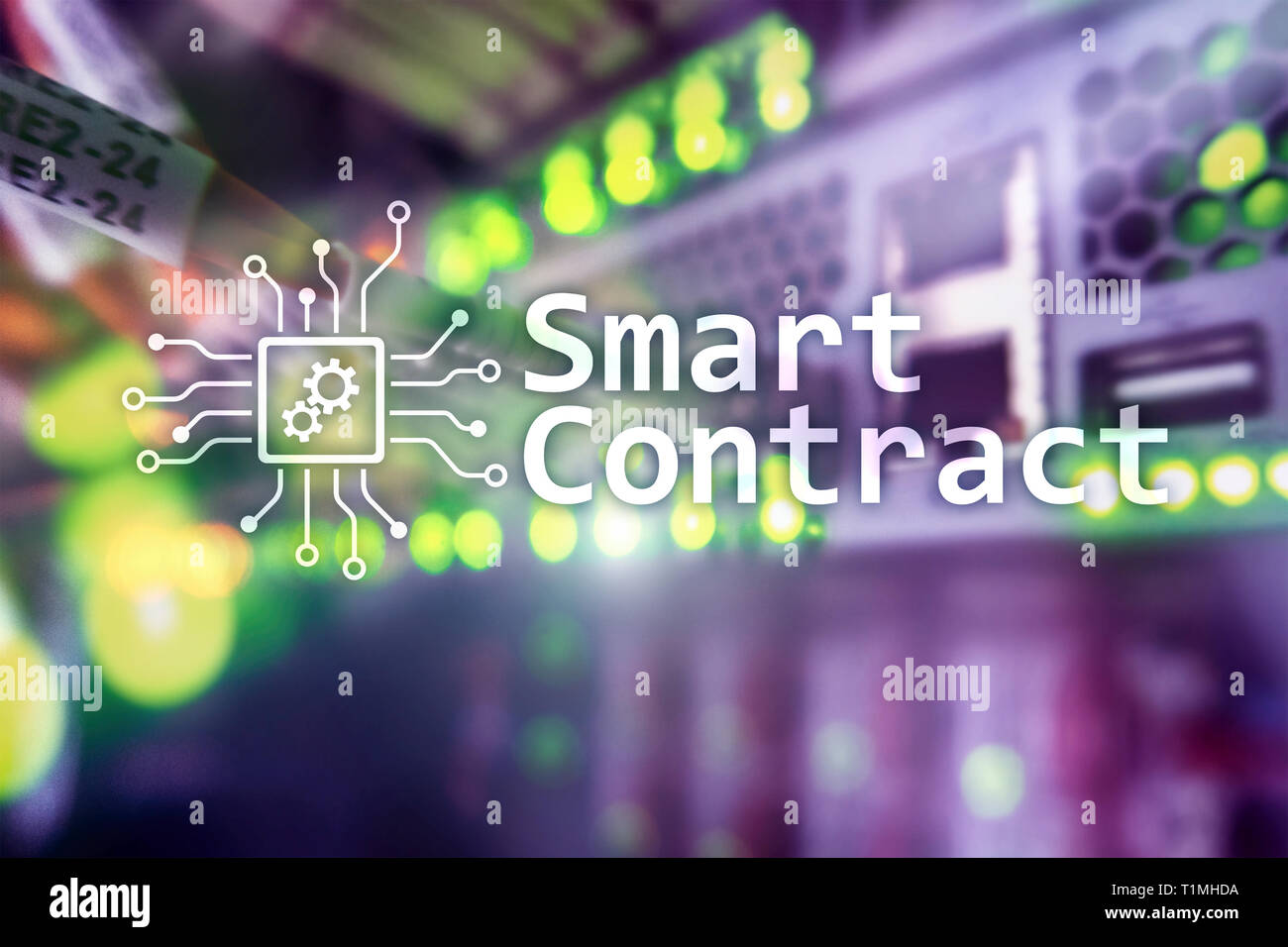 Smart contract, blockchain technology in modern business Stock Photo ...