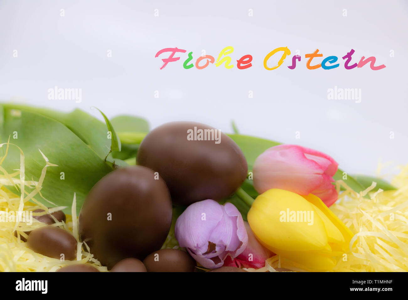 Happy Easter (Frohe Ostern is Happy Easter written in German) very ...