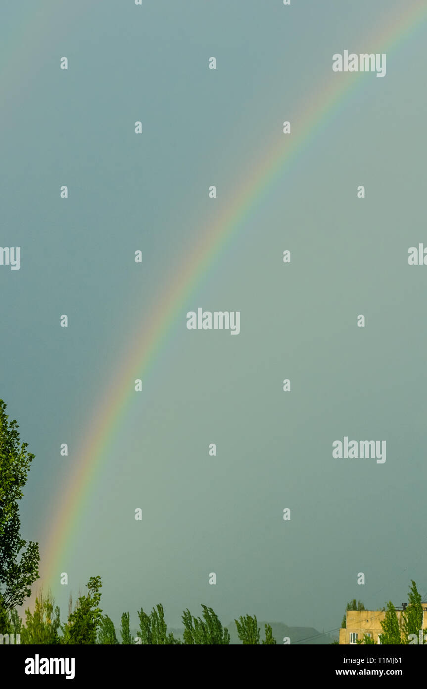 Rainbow spectrum weather rain rainy day storm storm cloud hi-res stock ...