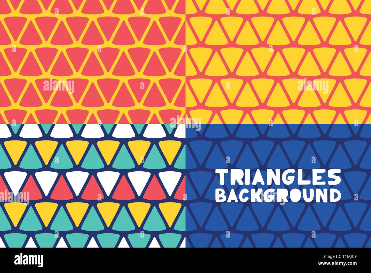 Abstract geometric triangles pattern background set for business brochure cover design Stock ...