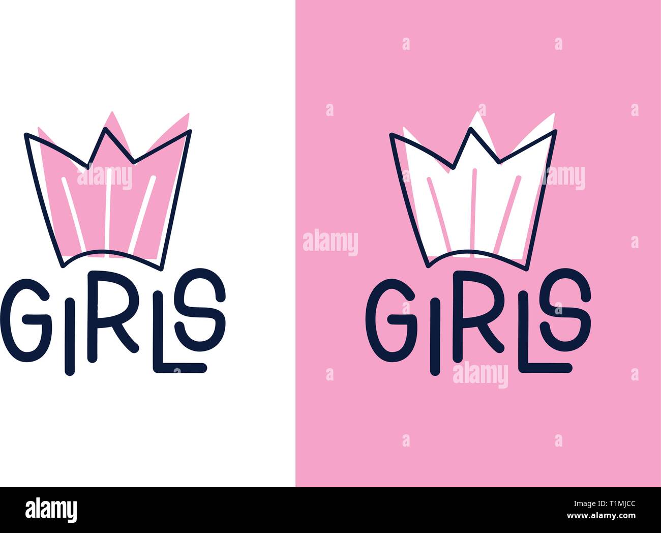 Girl crown inspirational quote - Vector illustration design for t shirt ...