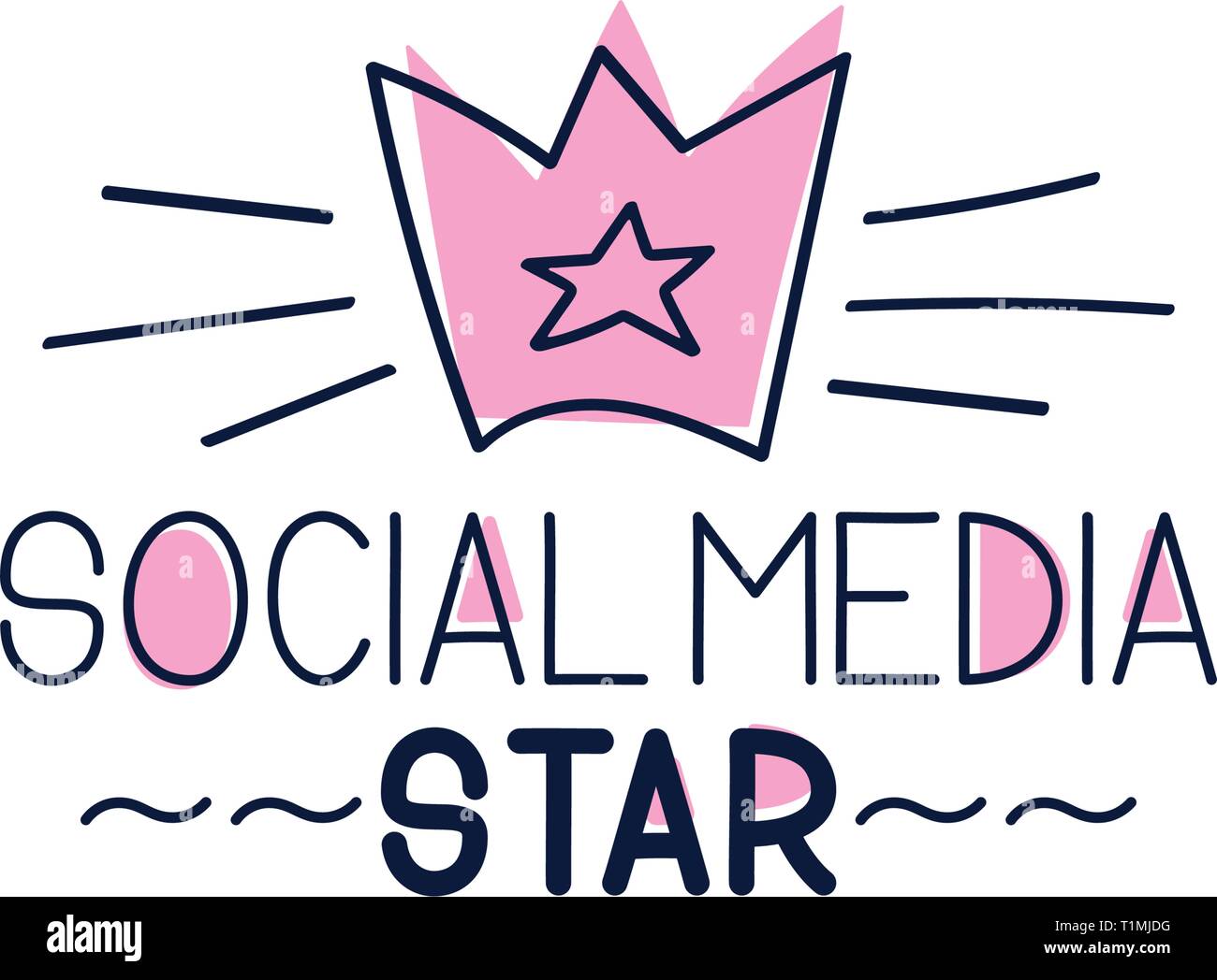Social media star inspirational quote - Vector illustration design for ...
