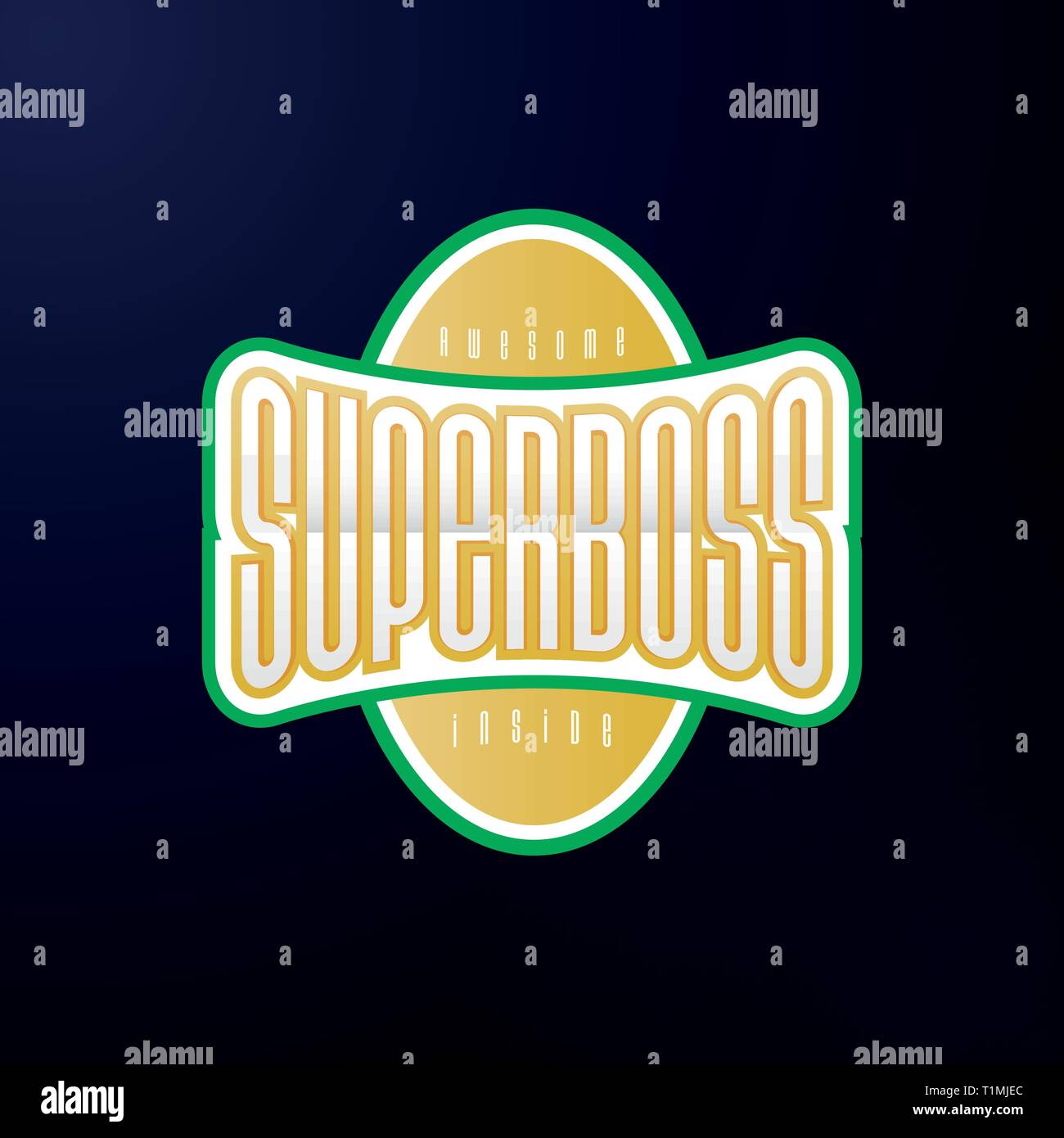 Sport emblem typography. Super boss hero logotype sticker for your t ...