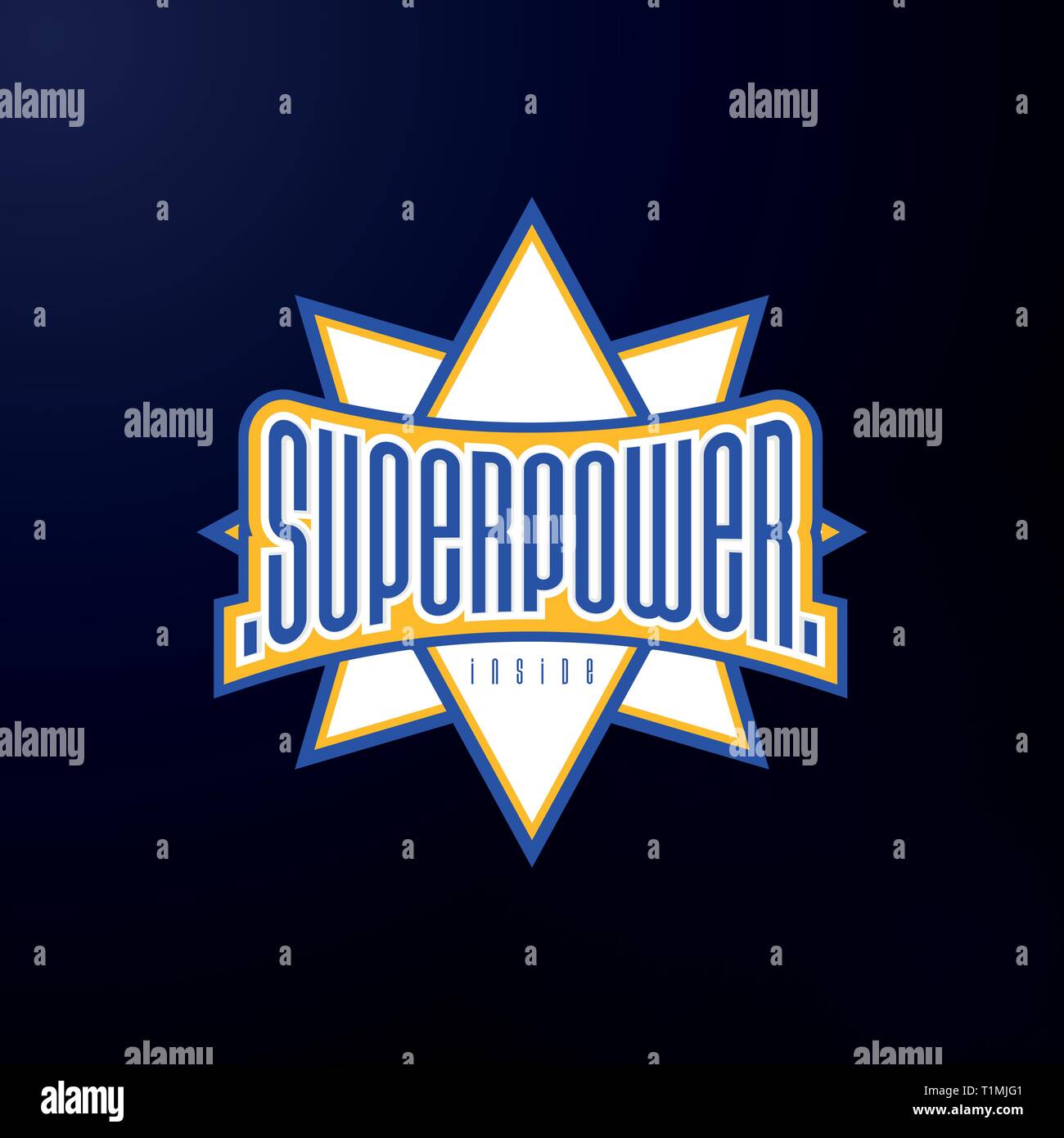 Sport emblem typography. Super power hero logotype sticker for your t ...