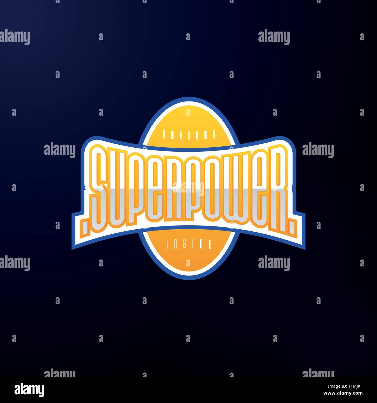 Sport emblem typography. Super power hero logotype sticker for your t ...