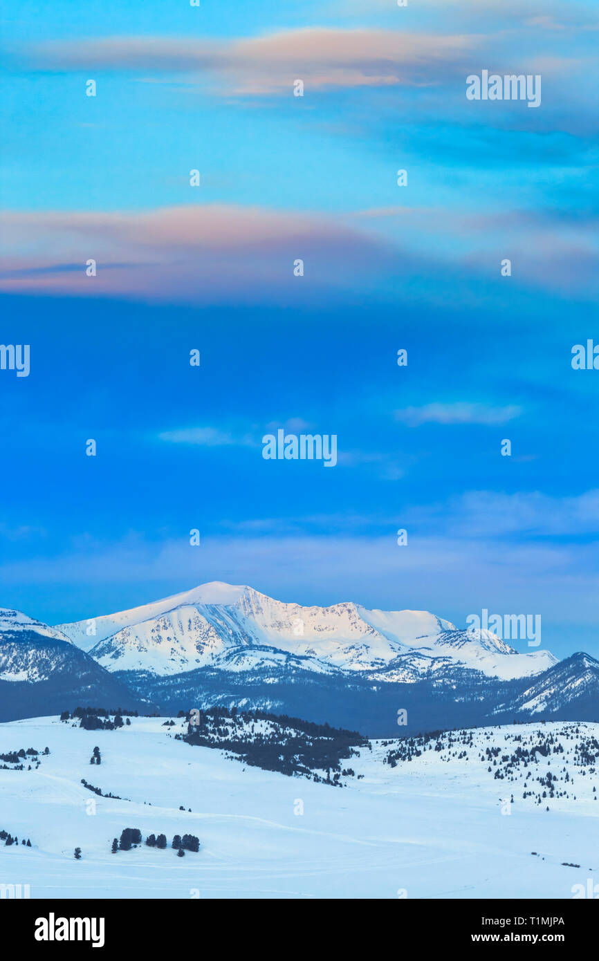 beaverhead mountains in winter near jackson, montana Stock Photo - Alamy