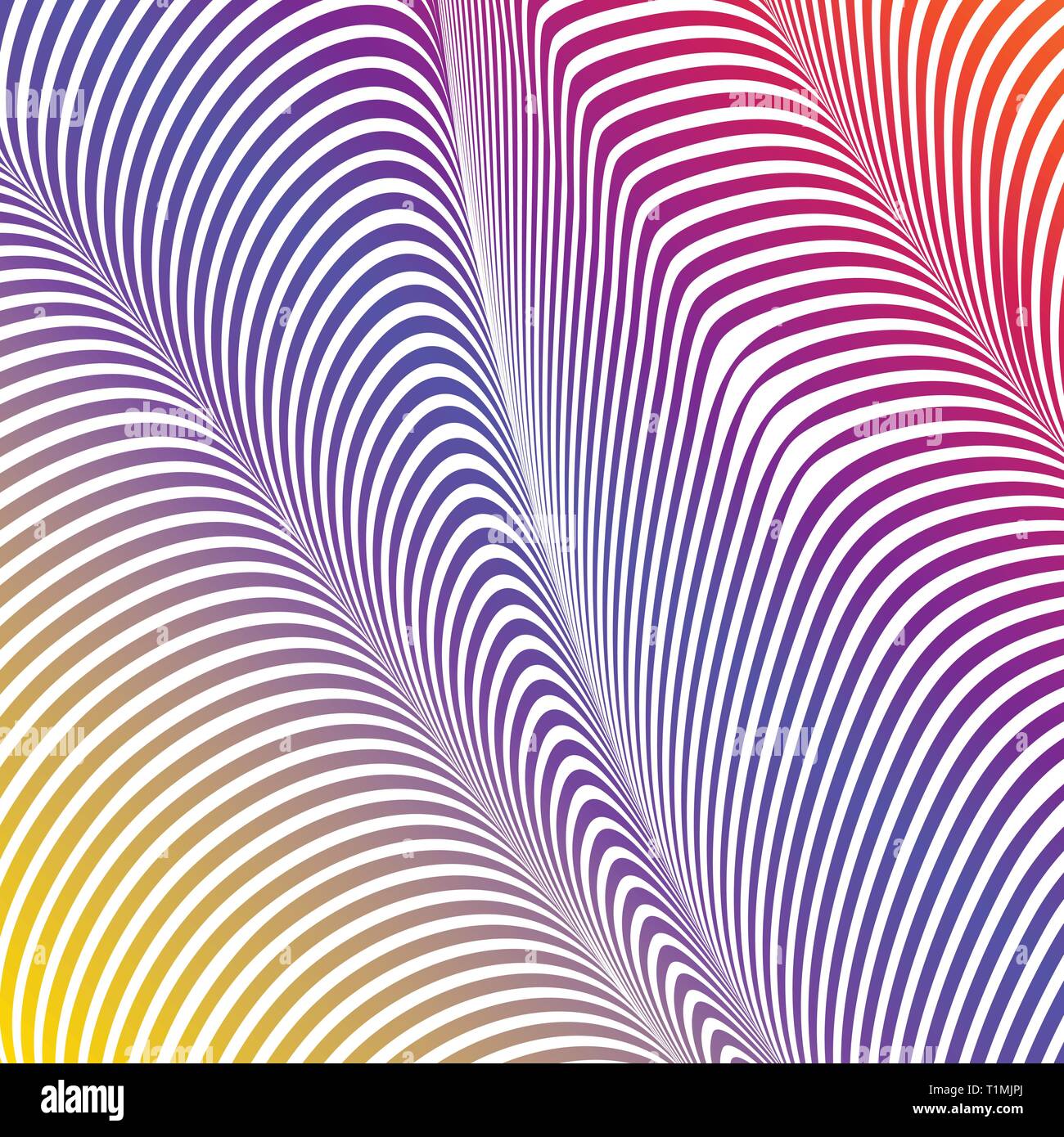 Abstract acid color wavy background, optical art, opart striped. Neon ...