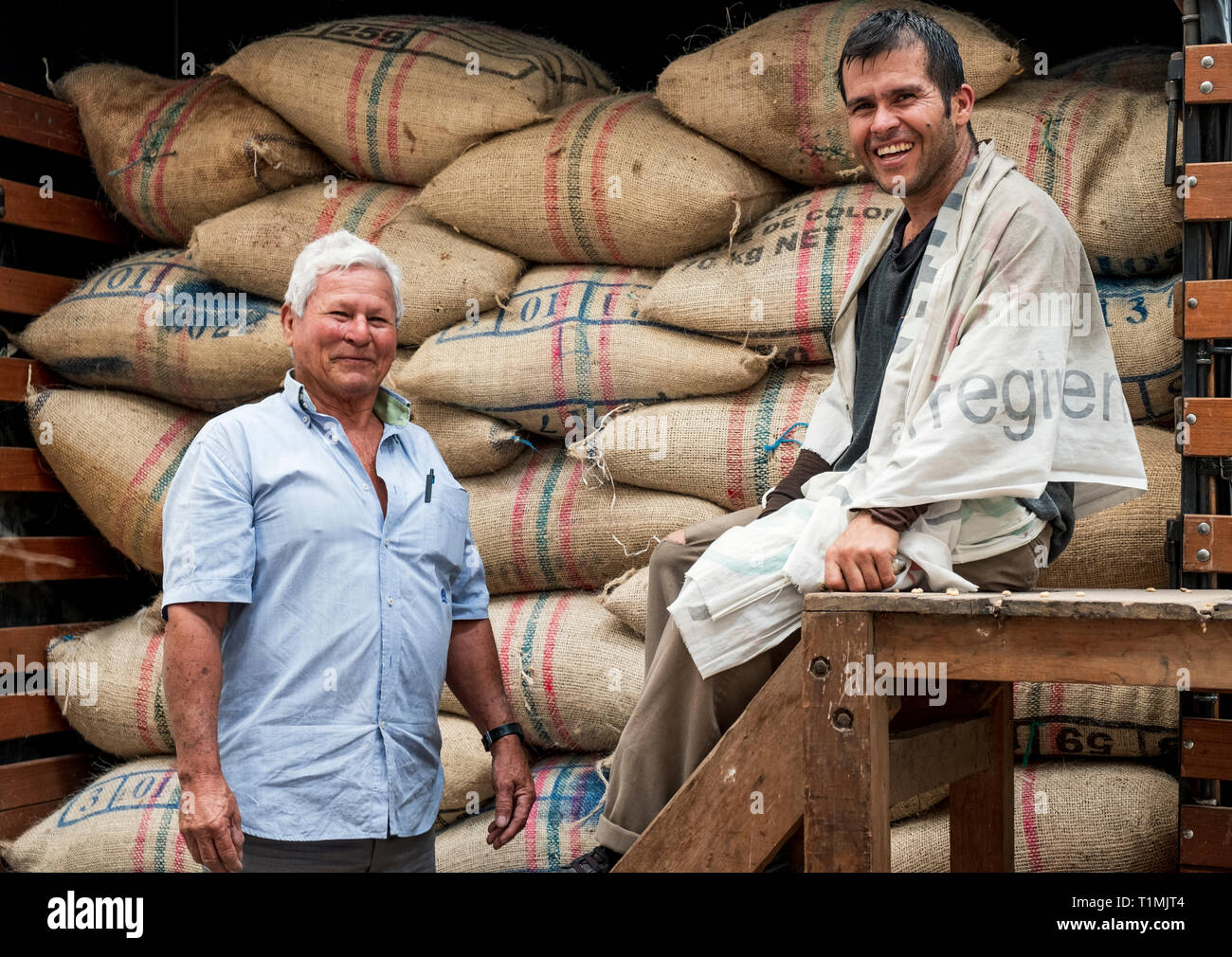 Harvesting coffee colombia hi-res stock photography and images - Alamy