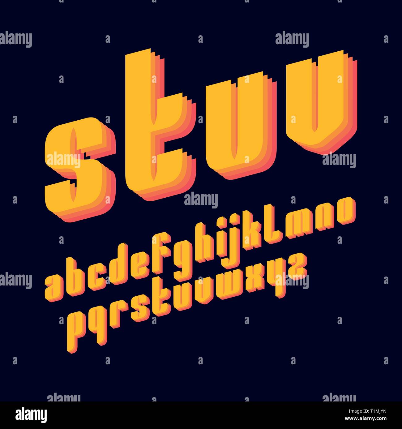 Vector condensed original bold display font design, alphabet, lowercase ...