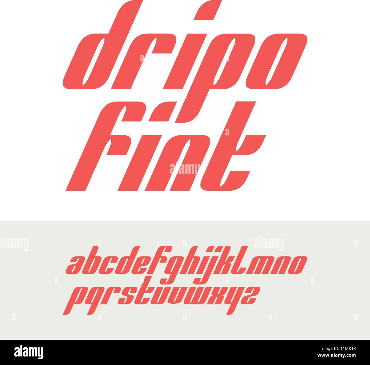 Vector condensed original bold display font design, alphabet, lowercase ...