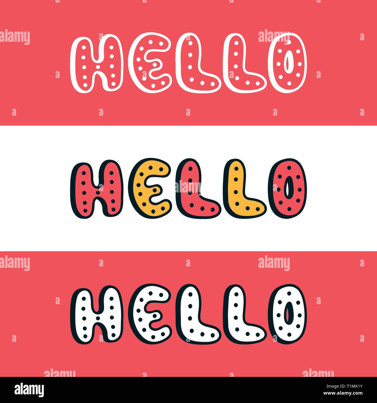 Hello doodle text great design for any purposes. Greeting concept card ...