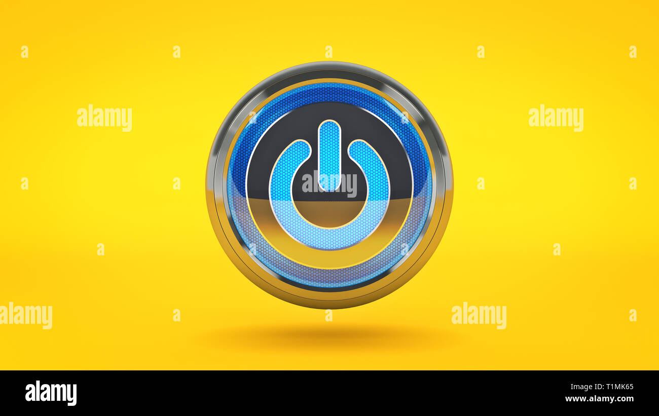 Computer Power Button. 3d rendering Stock Photo - Alamy