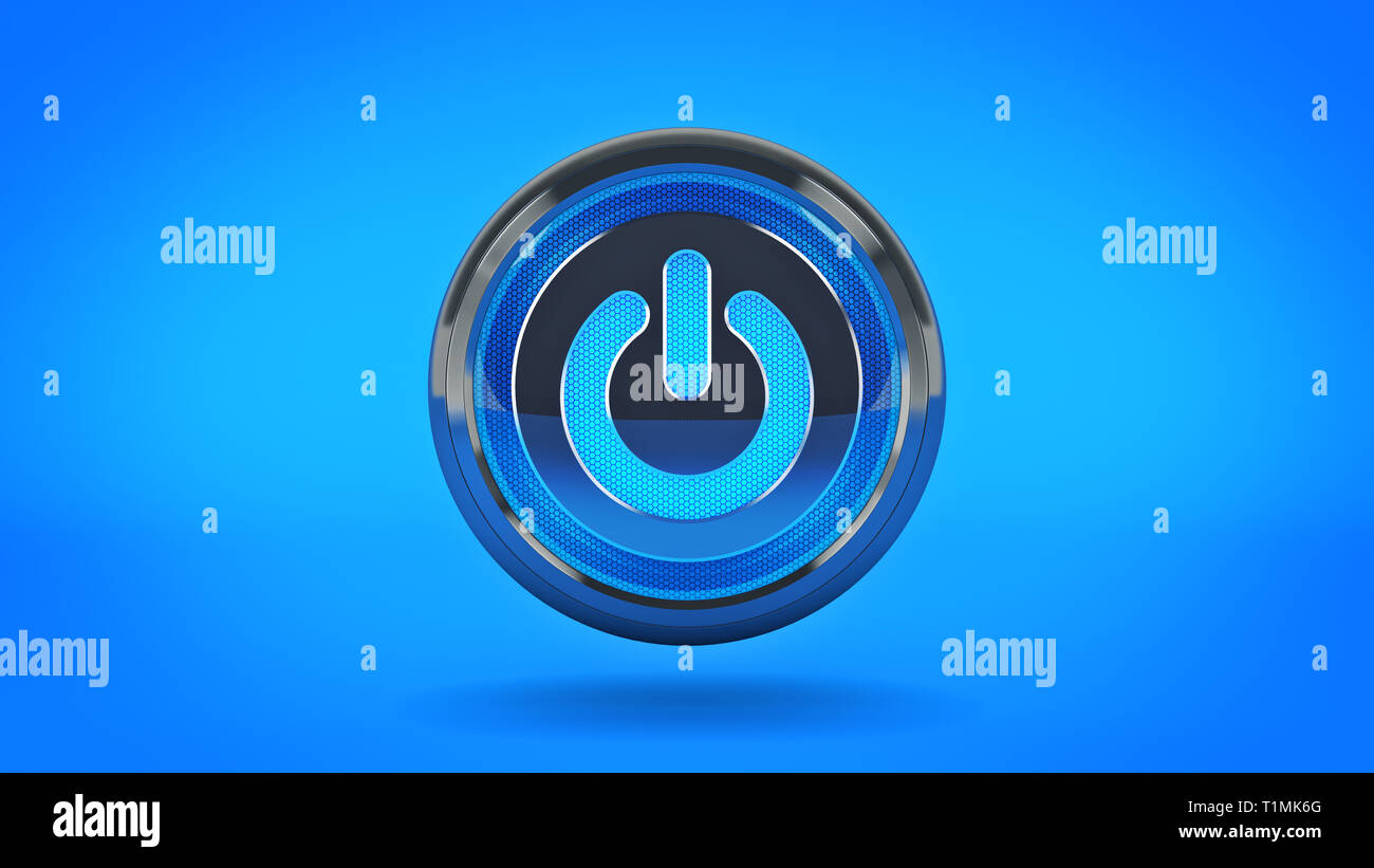 Computer Power Button. 3d rendering Stock Photo - Alamy