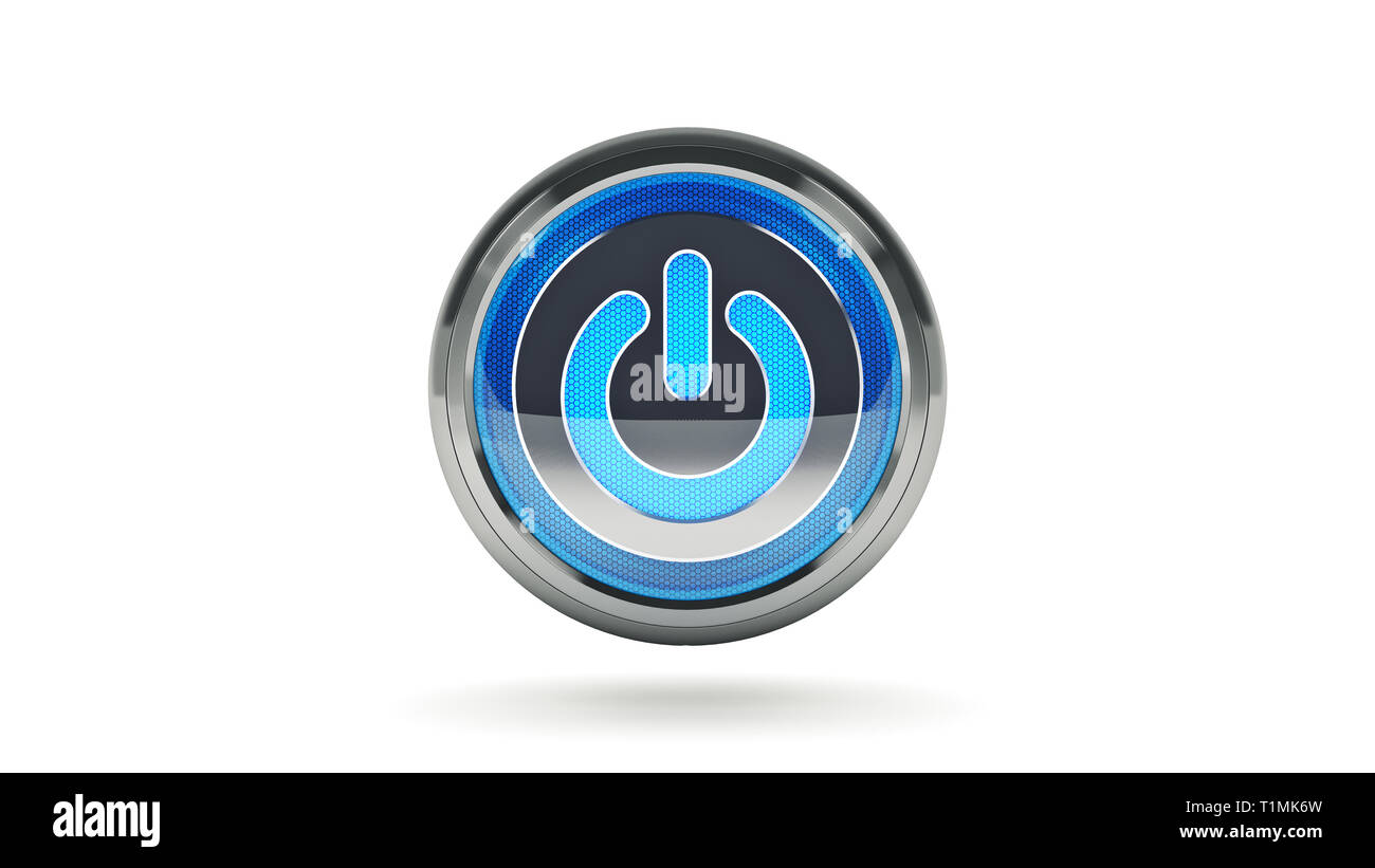 Computer Power Button. 3d rendering Stock Photo - Alamy
