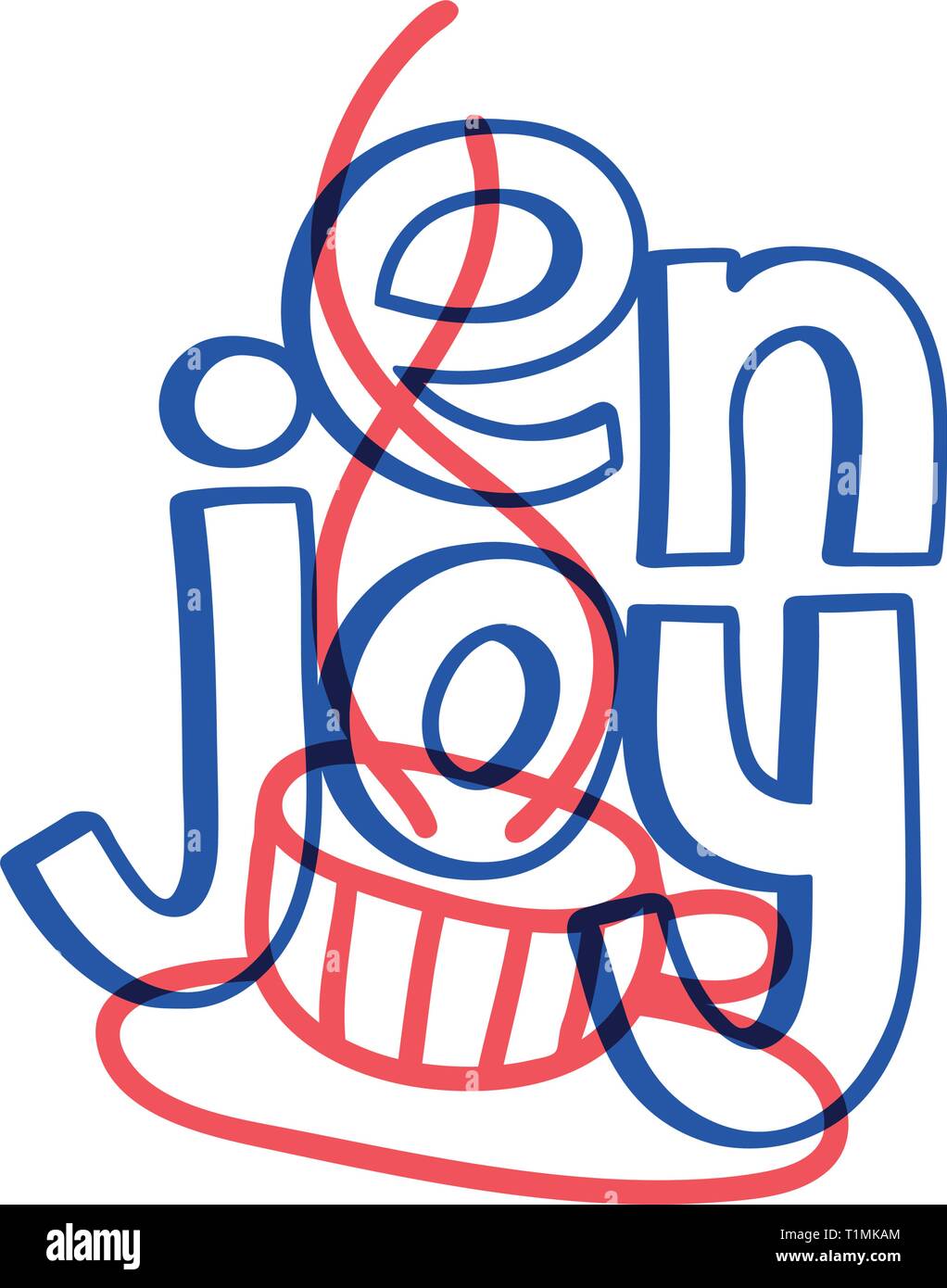 Beautiful enjoy coffee doodle, great design for any purposes. Outline ...