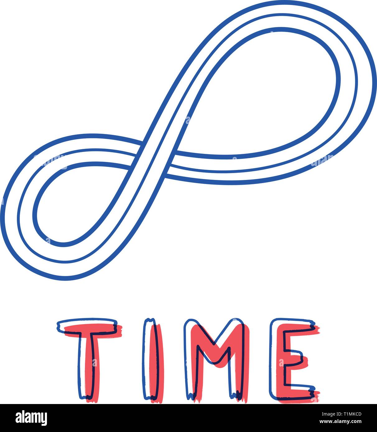 Hand draw endless time icon in doodle style for your design with ...