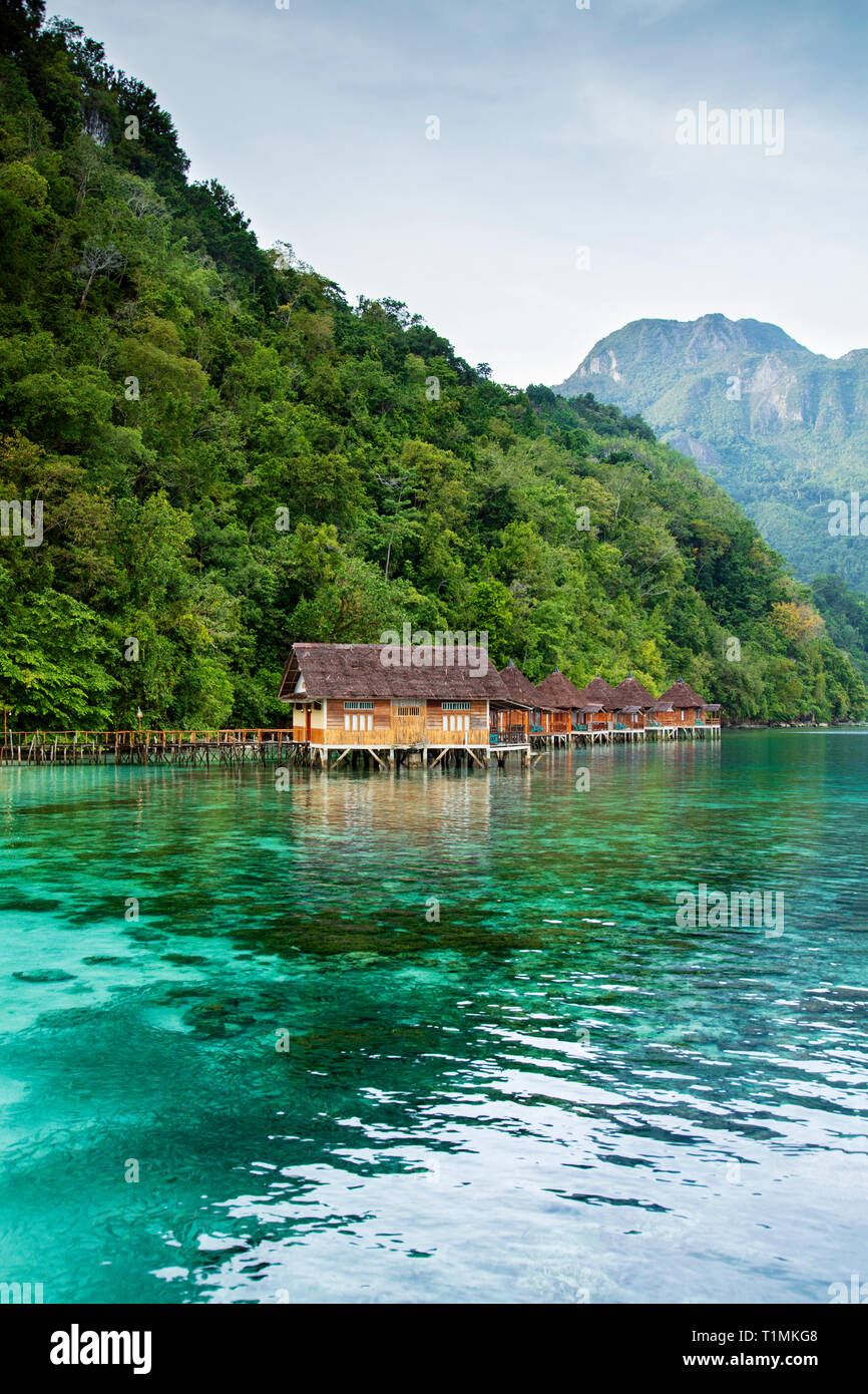 Indonesia, Maluku archipelago, Seram island. The Ora resort and the ...