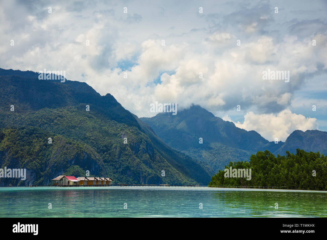 Indonesia, Maluku archipelago, Seram island. The Ora resort and the ...