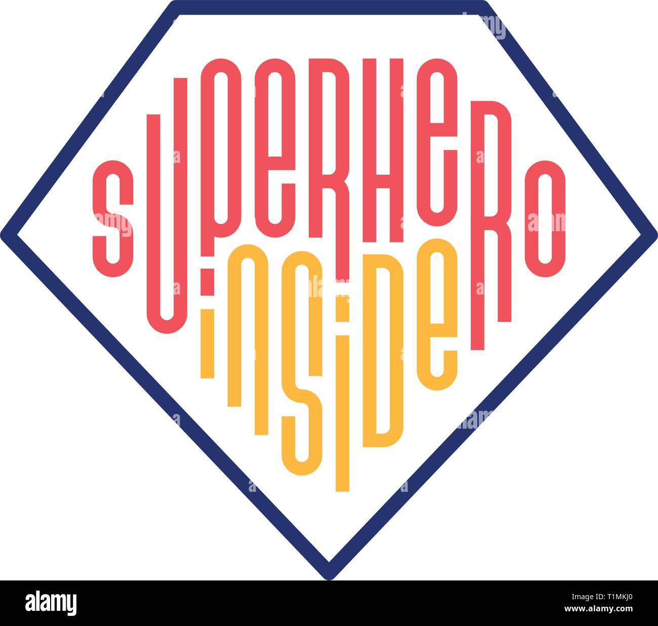Modern super hero inside lettering, great design for any purposes ...