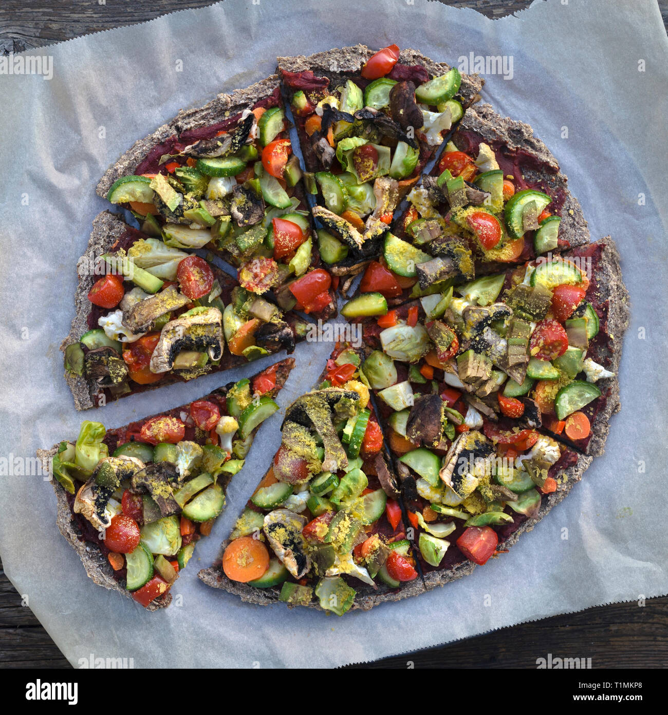 Plant based pizza Stock Photo - Alamy