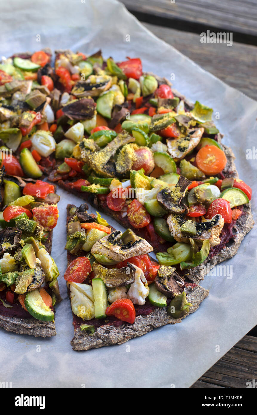 Plant based pizza Stock Photo - Alamy