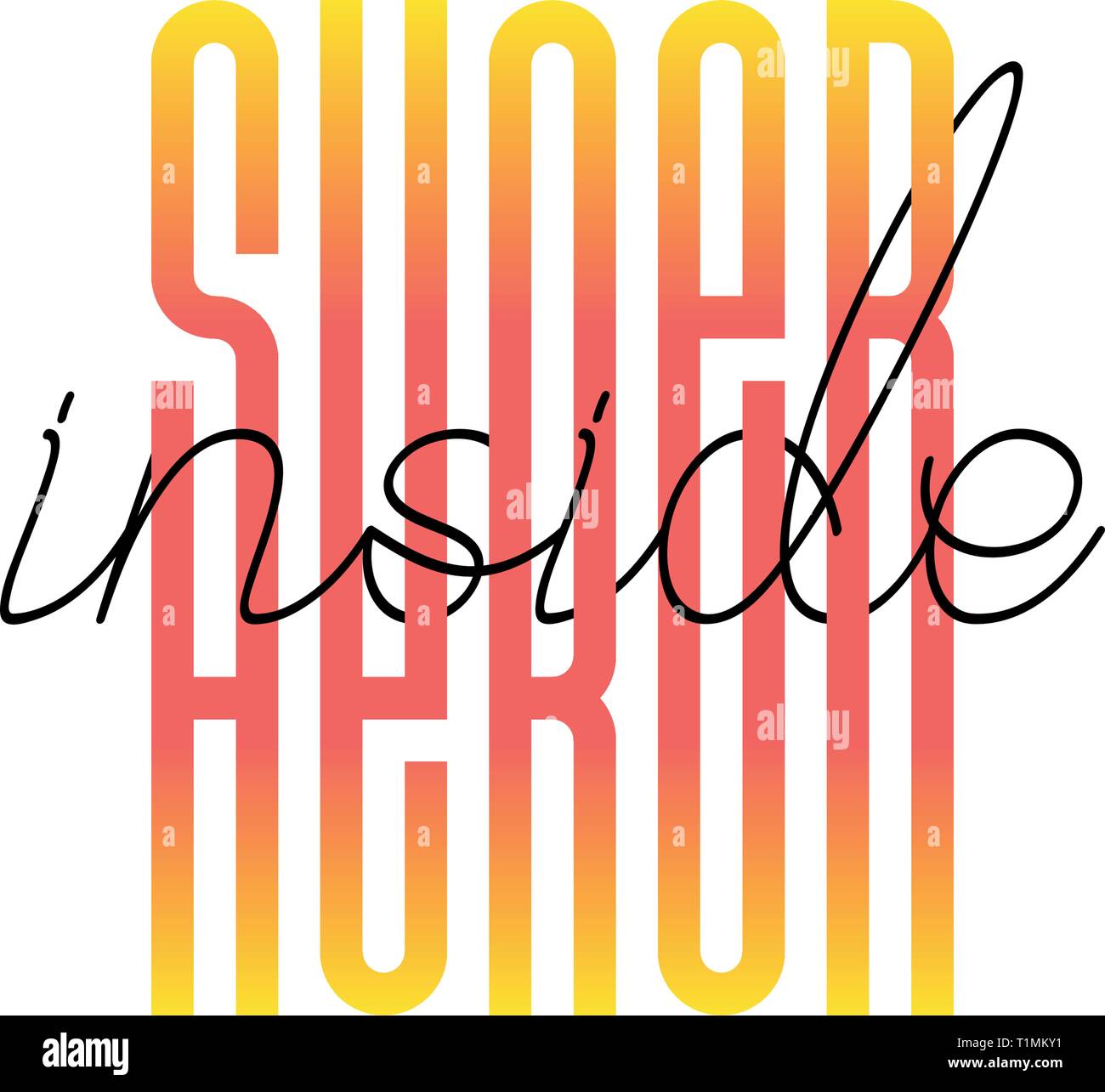 Modern super hero inside lettering, great design for any purposes ...