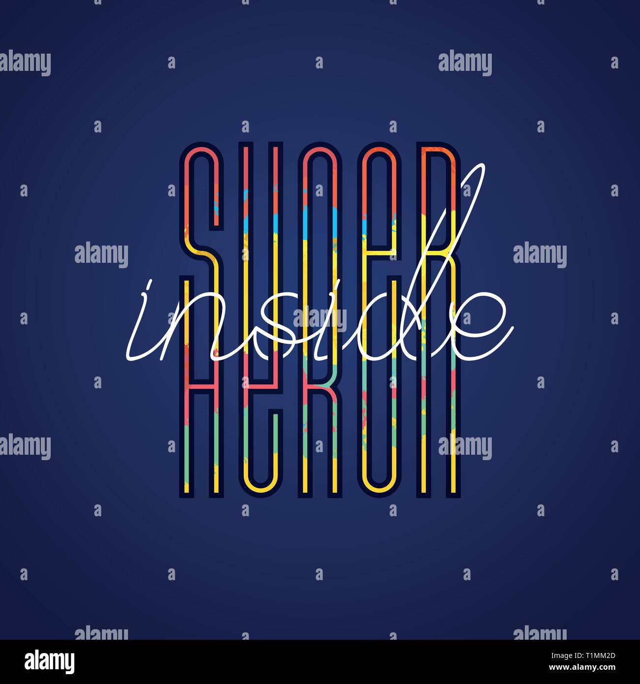 Modern super hero inside lettering, great design for any purposes ...