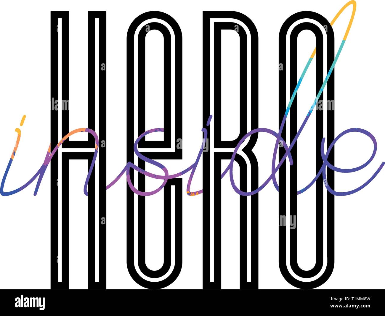 Modern super hero inside lettering, great design for any purposes ...