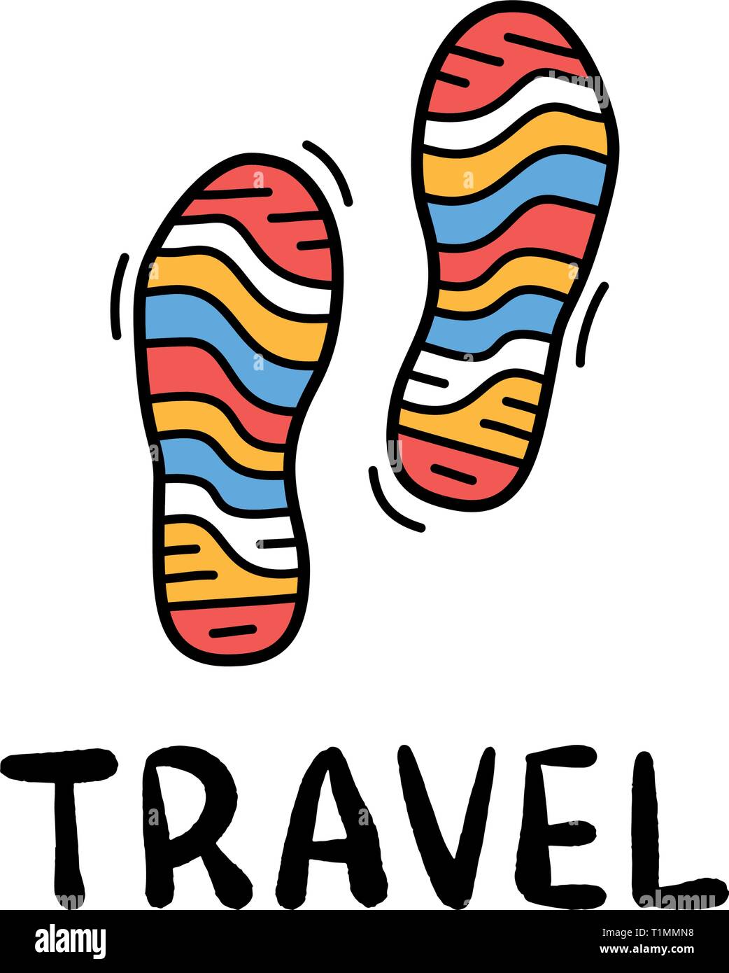 Hand draw doodle simple two step travel camp icon Stock Vector Image ...