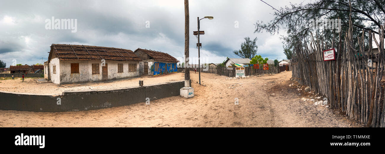 Andavadoaka, Madagascar - January 13th, 2019: Panoramic urban scene ...