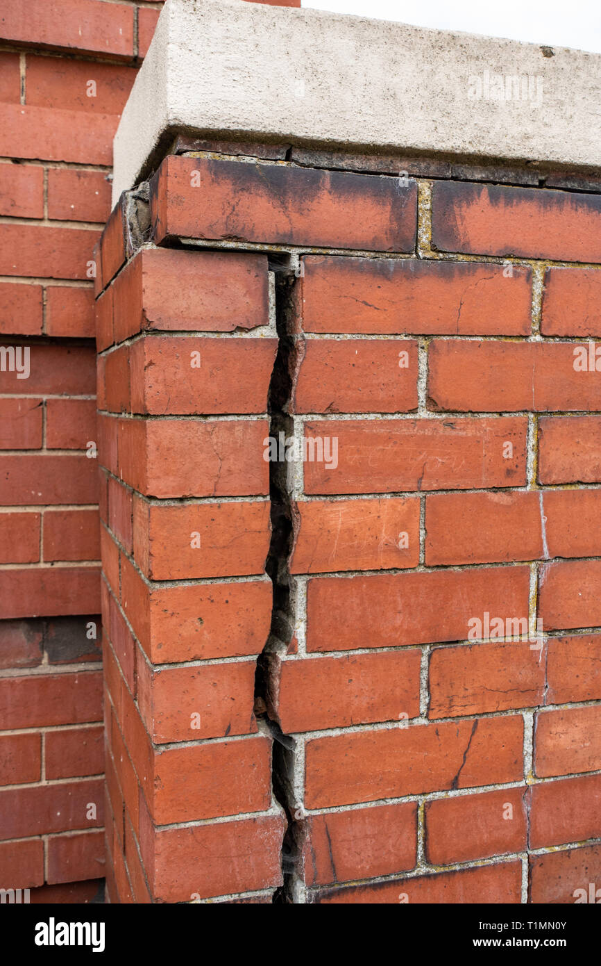 Really big 12.7mm or 1/2 inch crack going vertically down splitting a ...