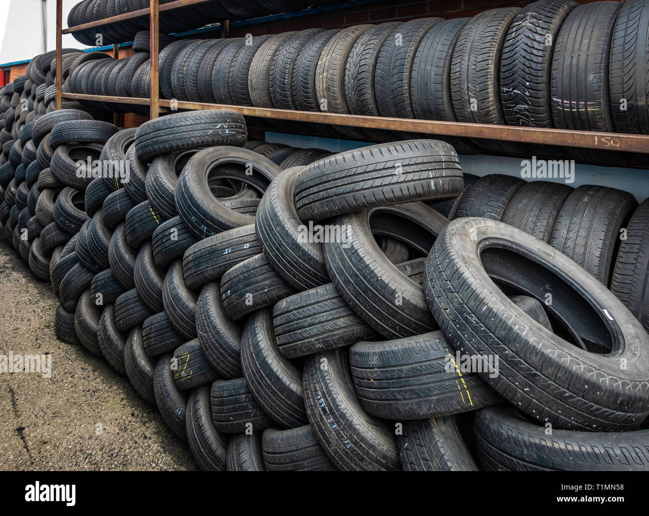 Car tyres rack hi-res stock photography and images - Alamy