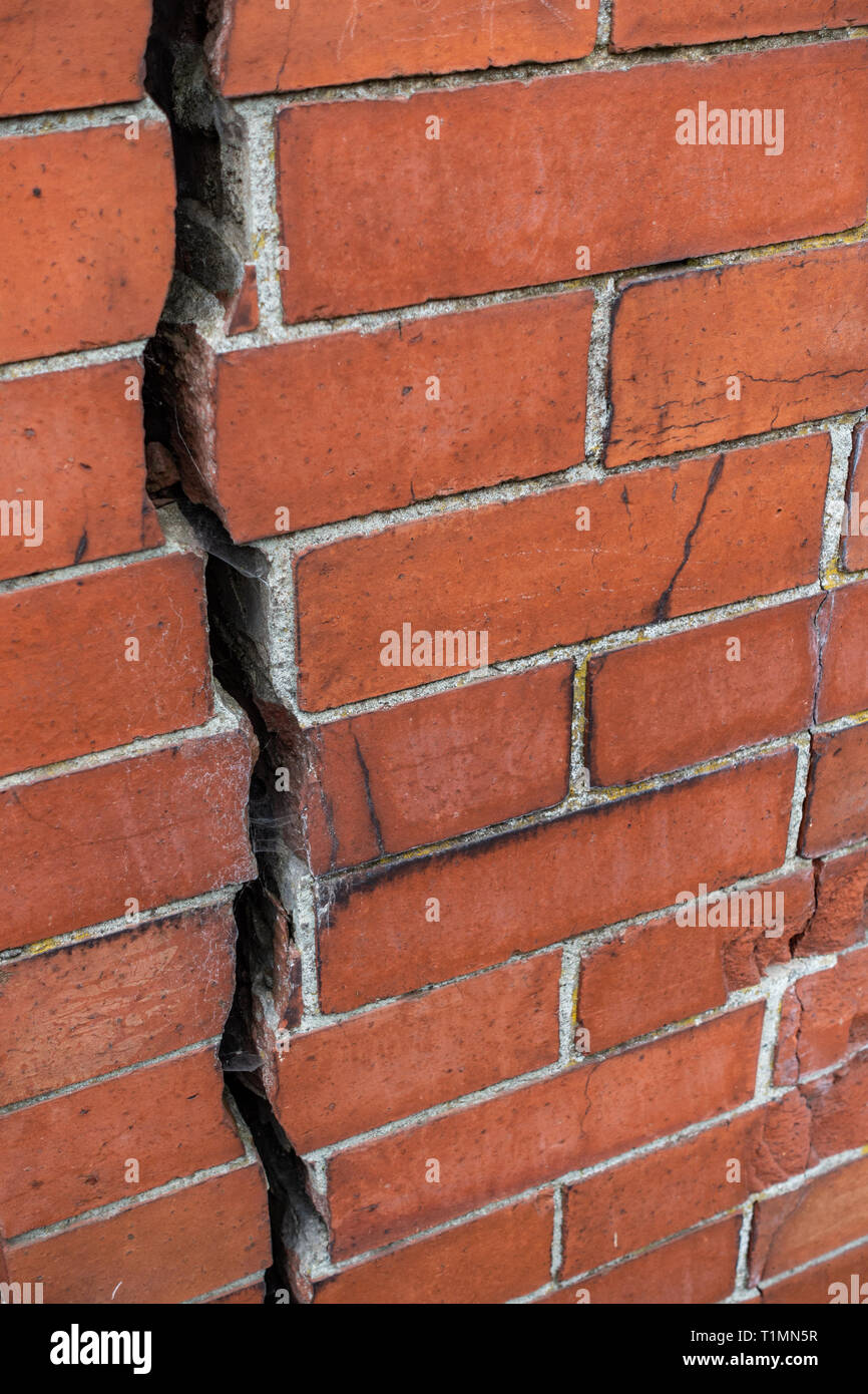 Really big 12.7mm or 1/2 inch crack going vertically down splitting a ...