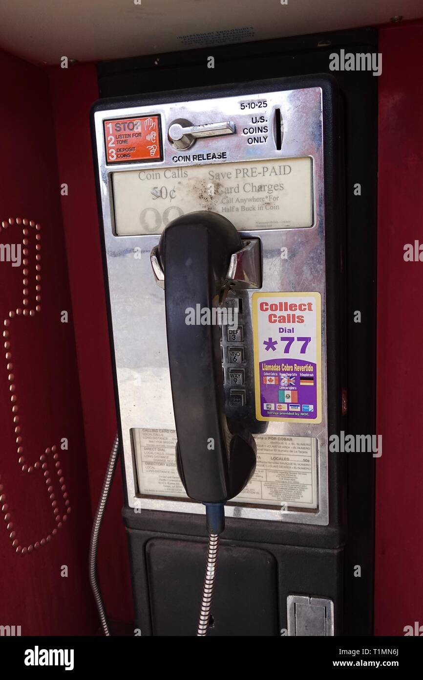 Old pay phone hi-res stock photography and images - Alamy
