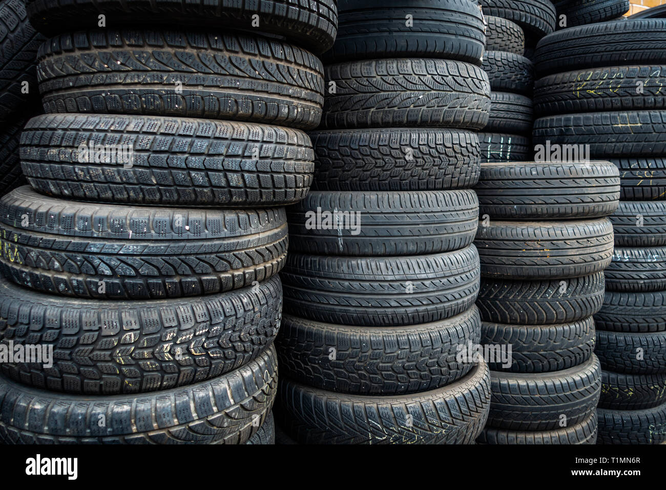 Part worn tyres hi-res stock photography and images - Alamy