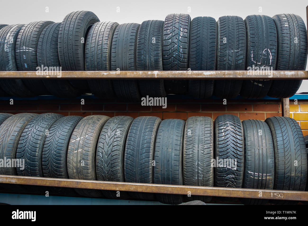 Car tyres rack hi-res stock photography and images - Alamy