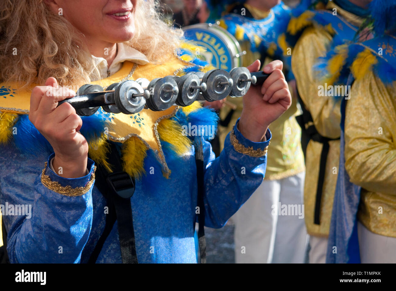 Italy, Lombardy, Crema, Carnival, People Performing in Brazilian ...