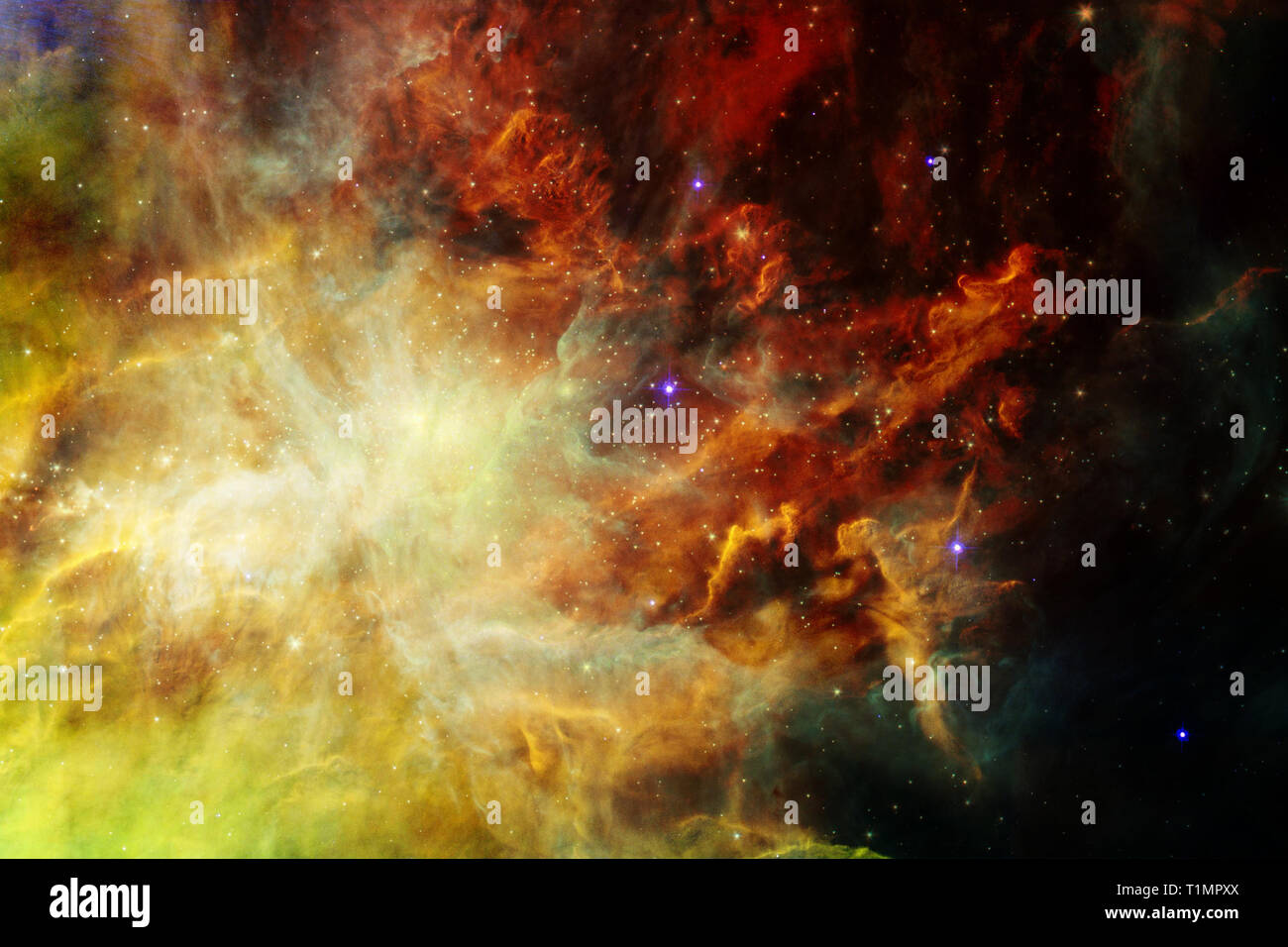 Nebulae and many stars in outer space. Elements of this image furnished ...