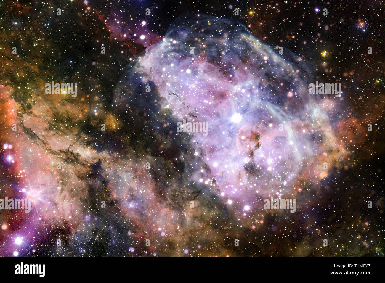 Awesome nebula. Billions of galaxies in the universe. Elements of this ...